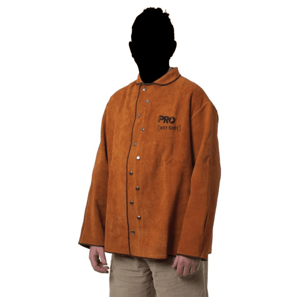 PYROMATE ORANGE LEATHER JACKET - MEDIUM | QWS - Welding Supply Solutions